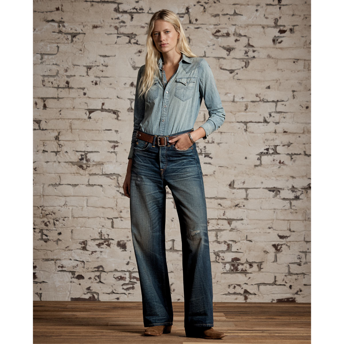 RALPH LAUREN Ralph Lauren Indigo Denim Western Shirt